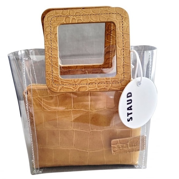 STAUD | Bags | Staud Clear Shirley Bag Tan | Poshmark